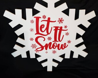 Snowflake Door Hanger | Winter Door Hanger | Let It Snow | Snowflake ...