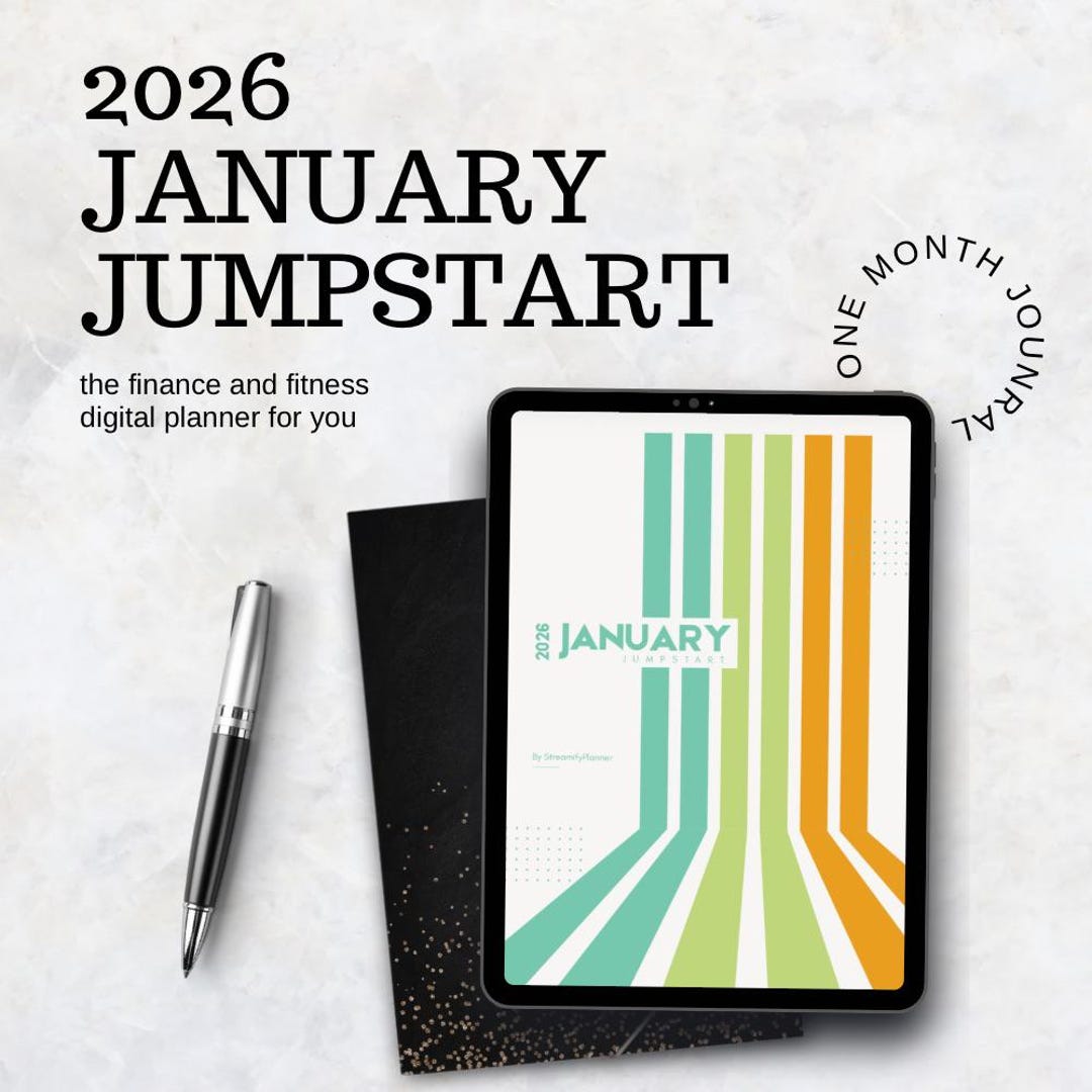 January Jumpstart: One-month Digital Planner for Fitness & Wellness ...