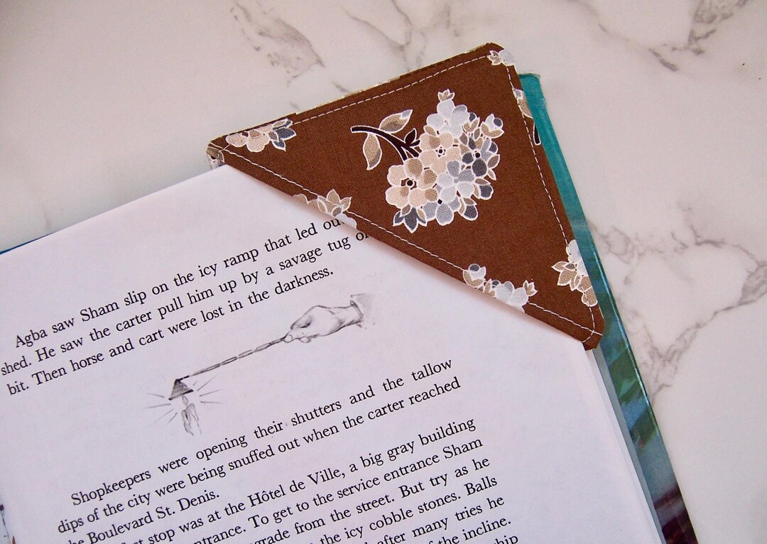Corner Fabric Bookmark -cute Square Book Mark-reader Gift-book Club ...
