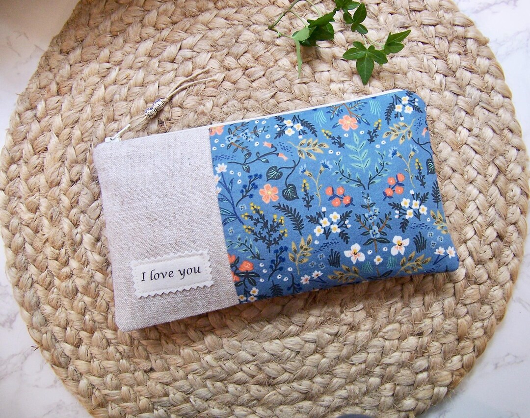 Linen Rifle Paper Co. Clutch: Floral Zipper Pouch - Etsy