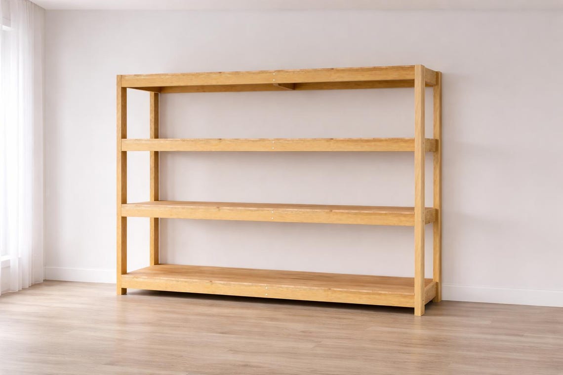 DIY 2x4 Garage Shelving Plans | Heavy Duty Storage Shelves PDF - Etsy