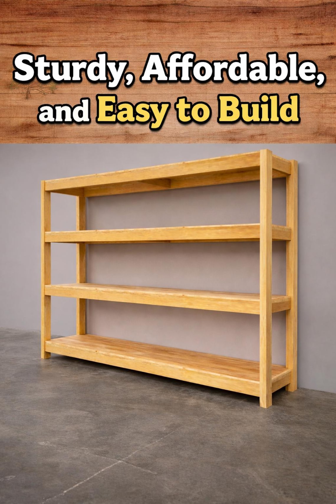 DIY 2x4 Garage Shelving Plans | Heavy Duty Storage Shelves PDF - Etsy
