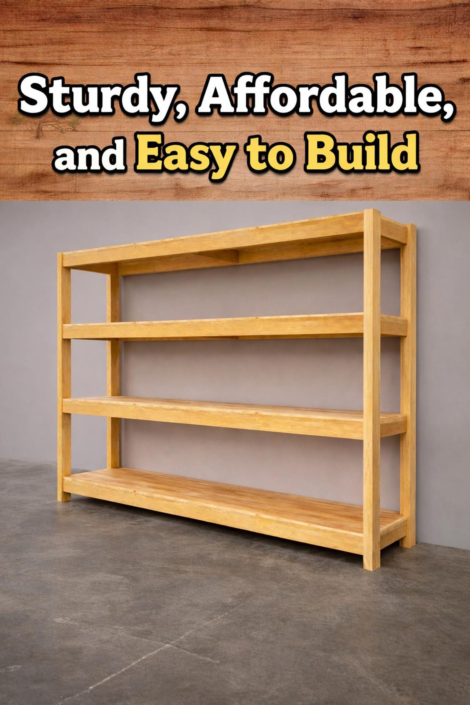 DIY 2x4 Garage Shelving Plans | Heavy Duty Storage Shelves PDF - Etsy
