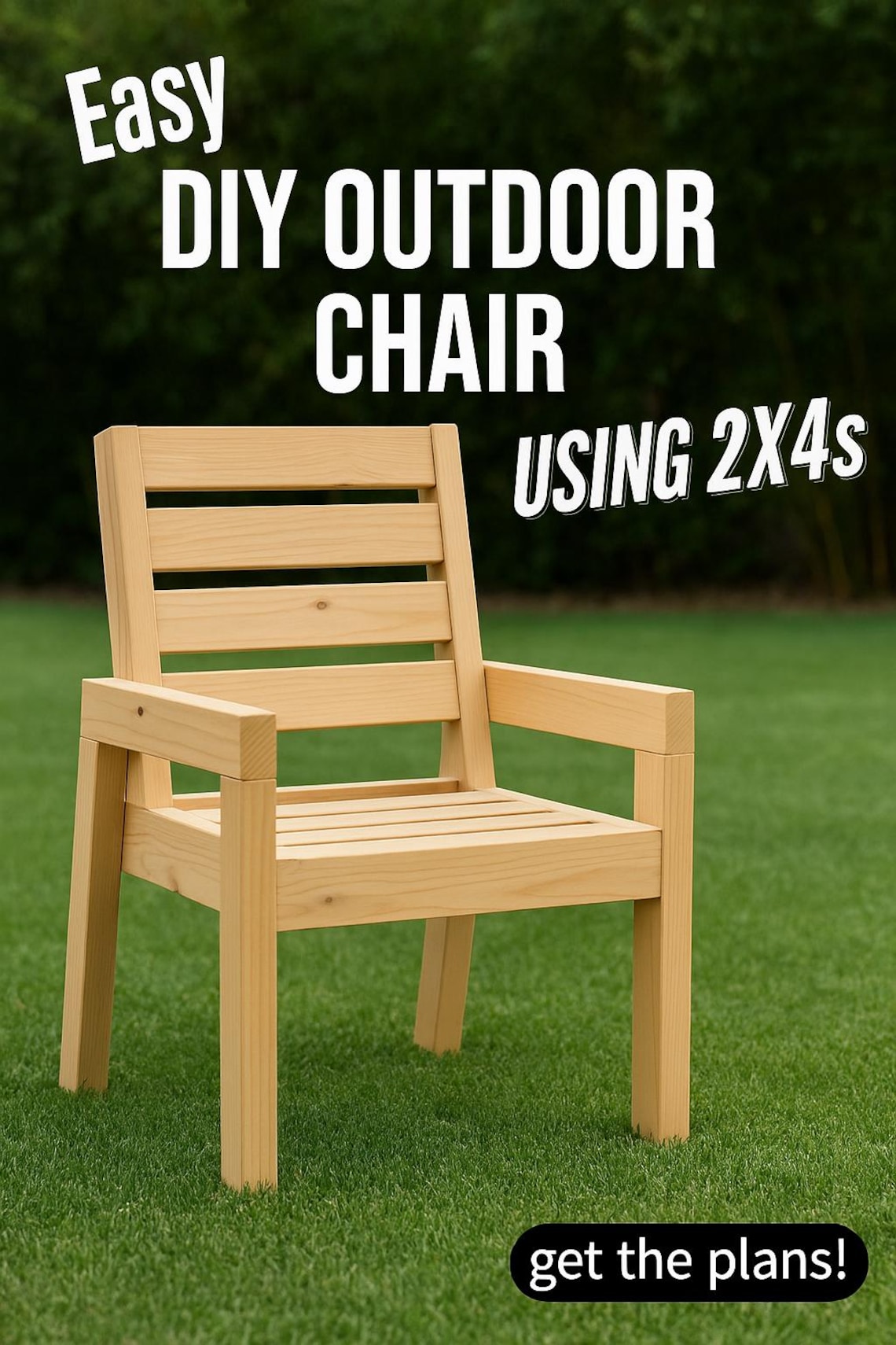 DIY 2×4 Wooden Chair Build Plans (instant Download PDF) - Etsy
