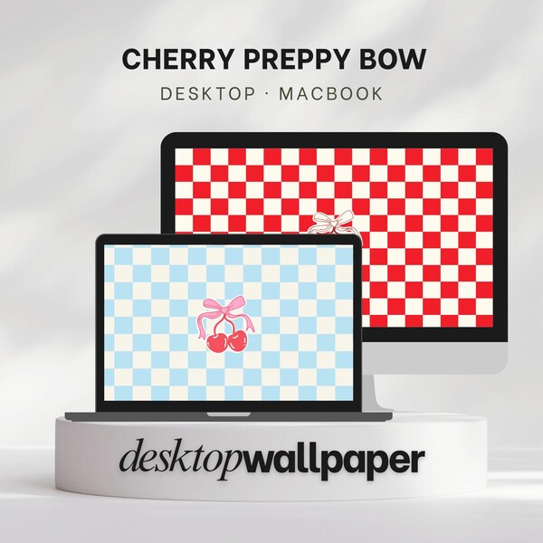 Bow and Cherries Wallpaper - Etsy