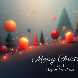 Festive Christmas & New Year Greeting Card (digital Download) - Etsy