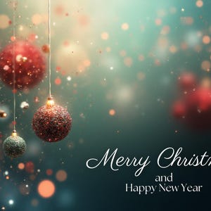 Festive Christmas & New Year Greeting Card (digital Download) - Etsy