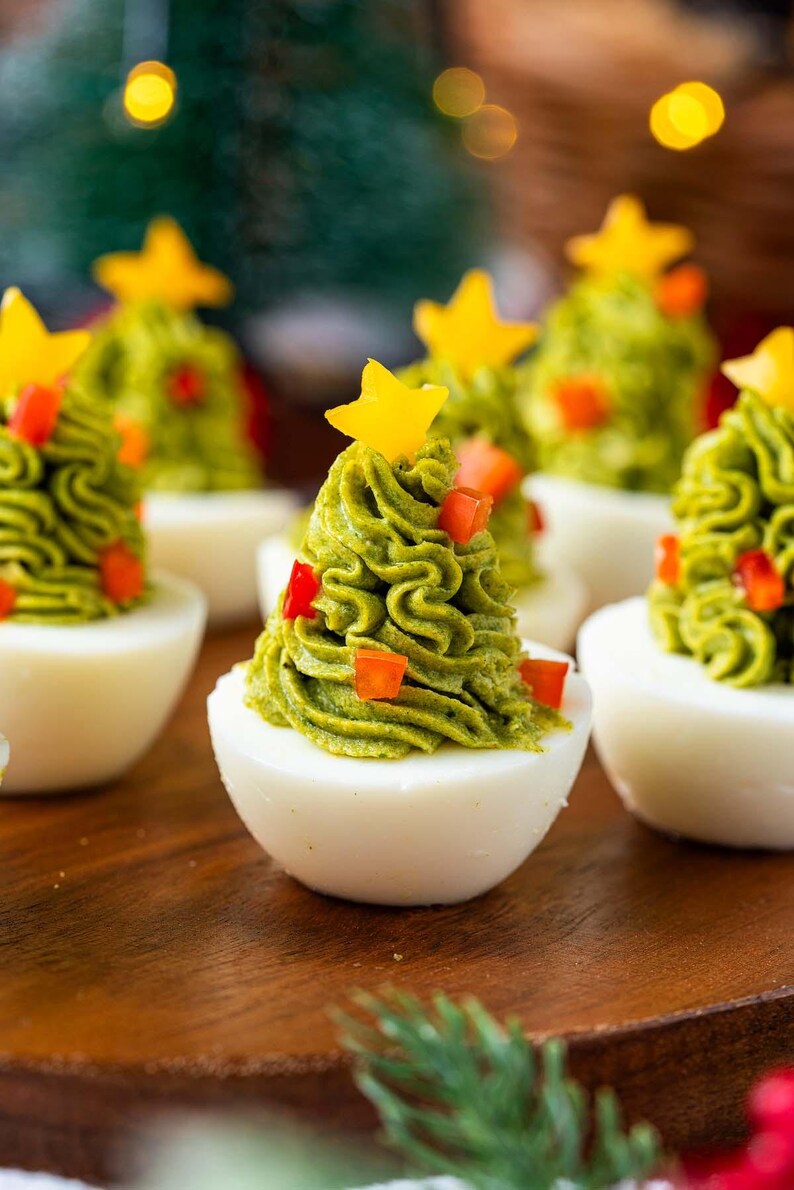 BEST Recipe for Christmas Tree Deviled Eggs, Cute and Easy Holiday ...