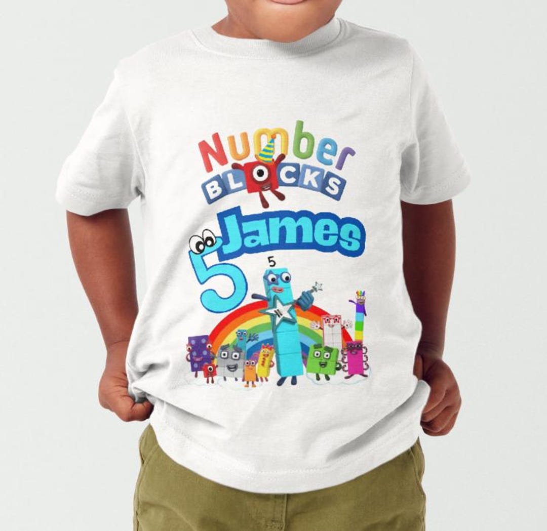 Numberblocks 5th Birthday Kids T Shirt, Boys & Girls Age 5-6 - Etsy