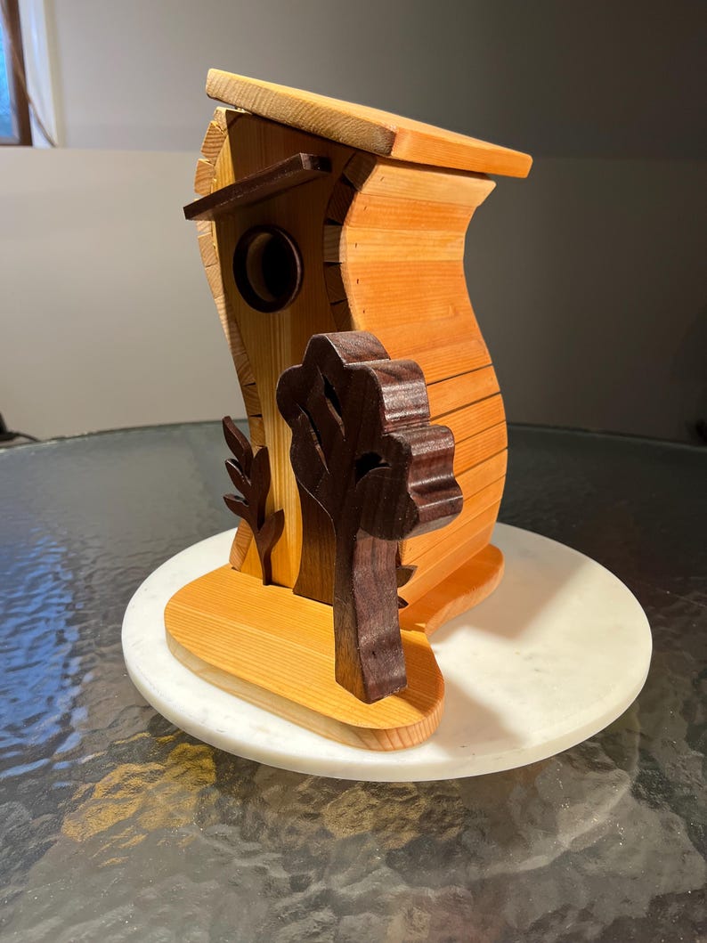 Bird House With Walnut Accents - Etsy