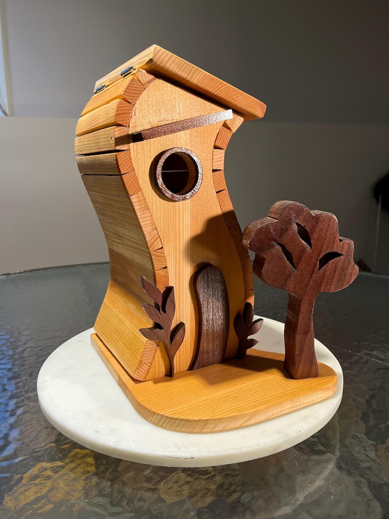 Bird House With Walnut Accents - Etsy