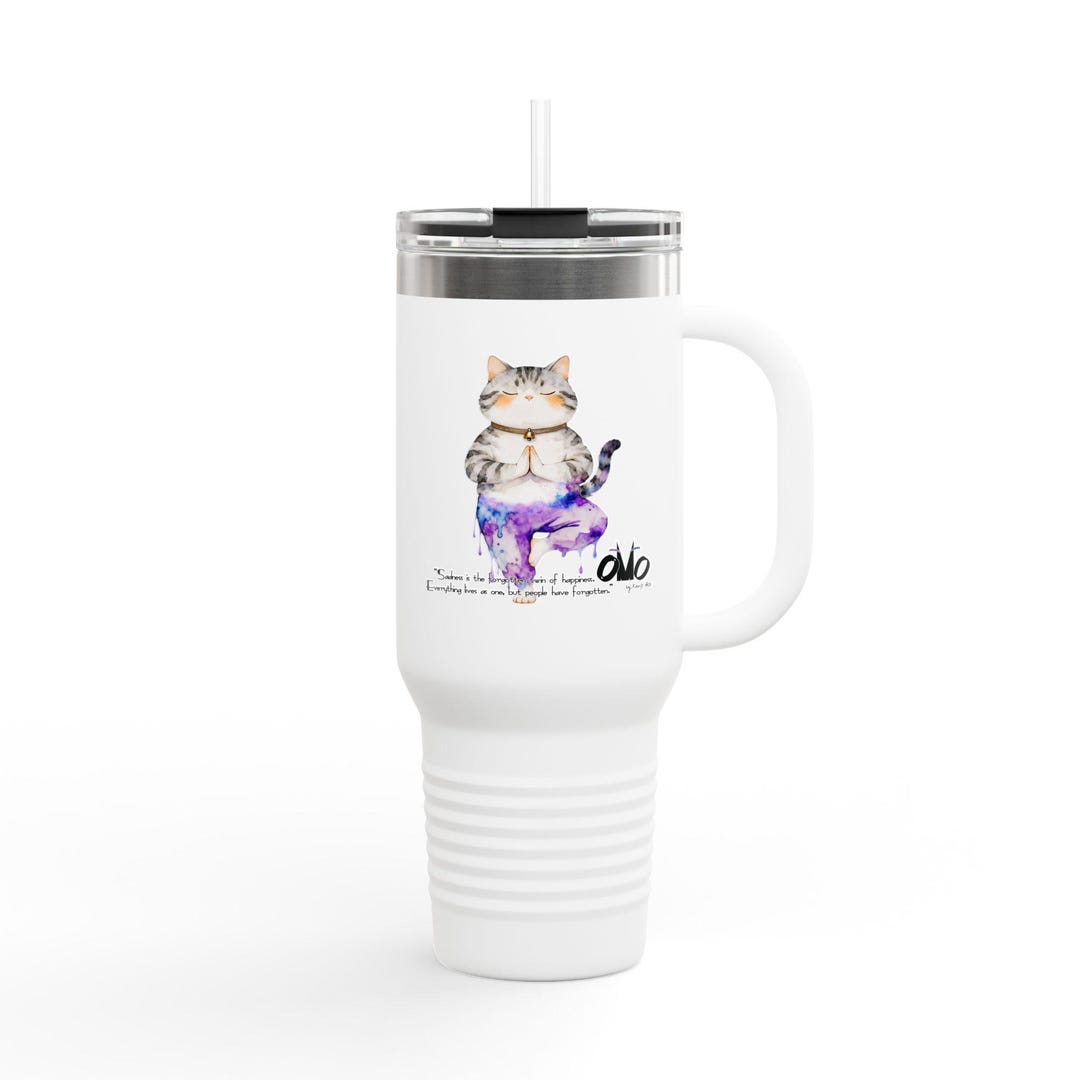 Watercolor OMO the Therapy Cat Insulated Travel Mug | 40oz - Etsy
