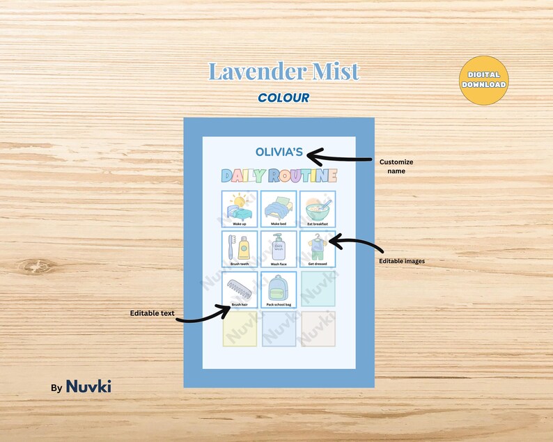 Daily Routine Chart Visual Schedule Cards for Children 4‑8 – 25 ...