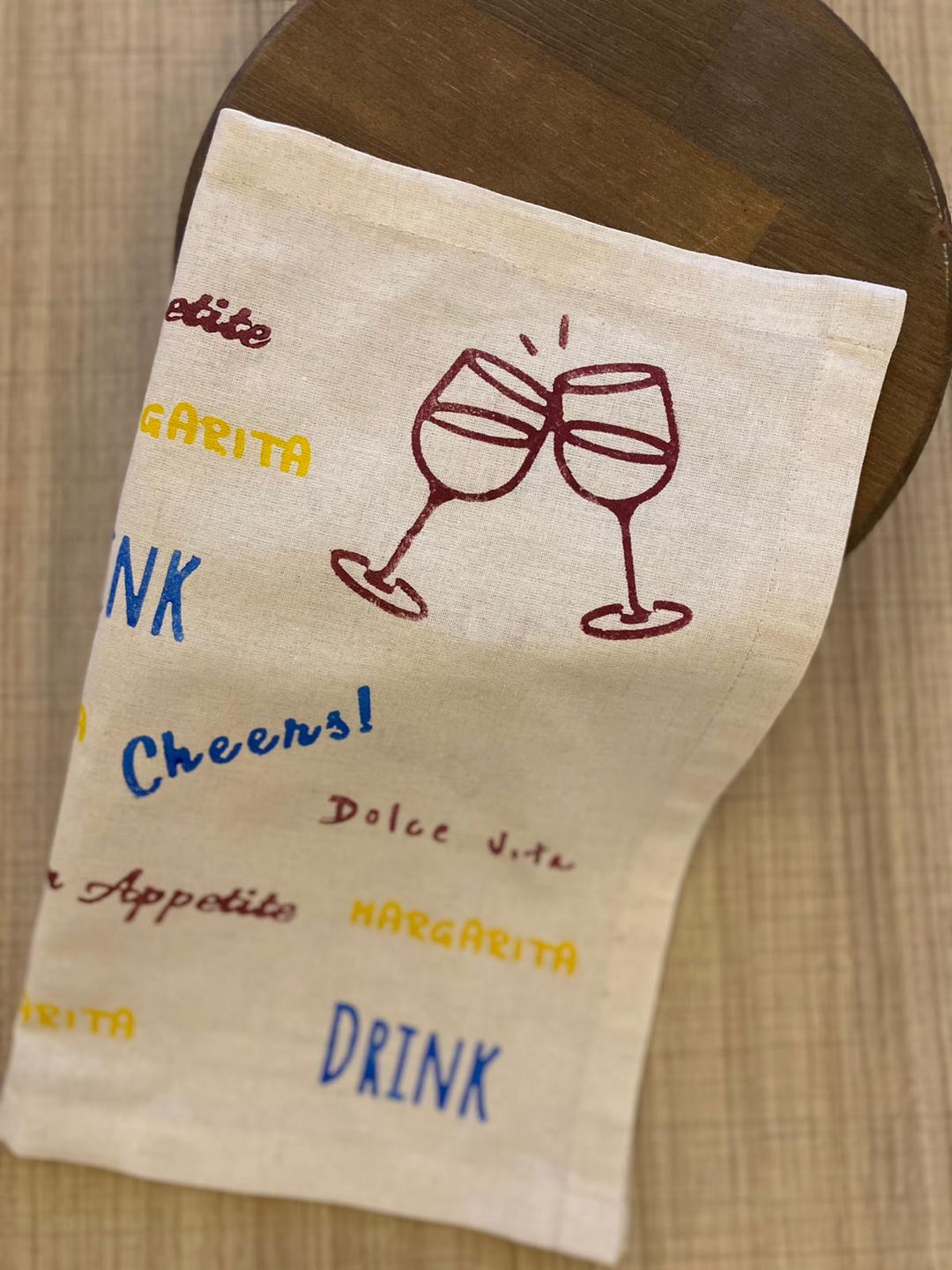 Handmade Table Mats Cheers Dolce Vita Drınk Themed Table Mat 2 4 6 ...