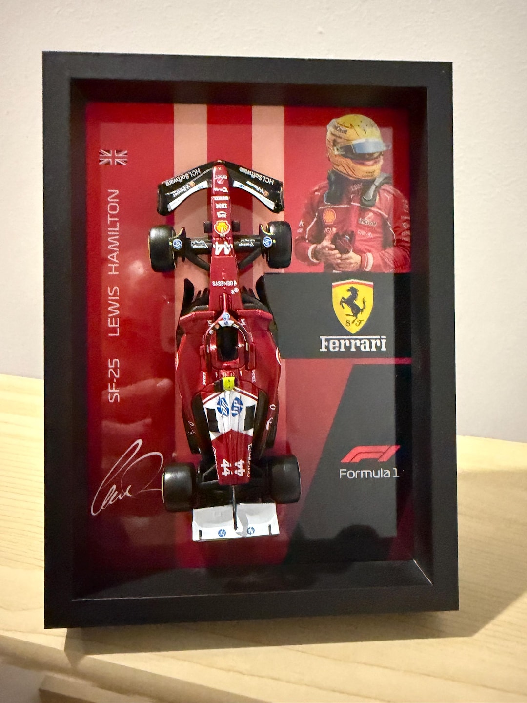 3D Drawing of F1 Ferrari SF-25 Lewis Hamilton - Etsy