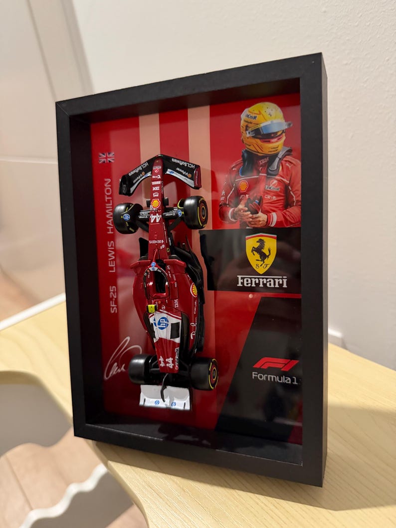 3D Drawing of F1 Ferrari SF-25 Lewis Hamilton - Etsy