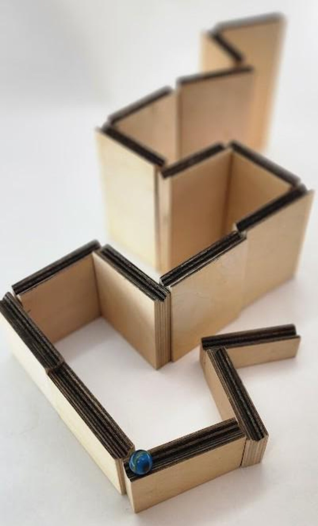 Wooden Marble Maze Ramps STEM Learning Toy Puzzle Science Physics ...