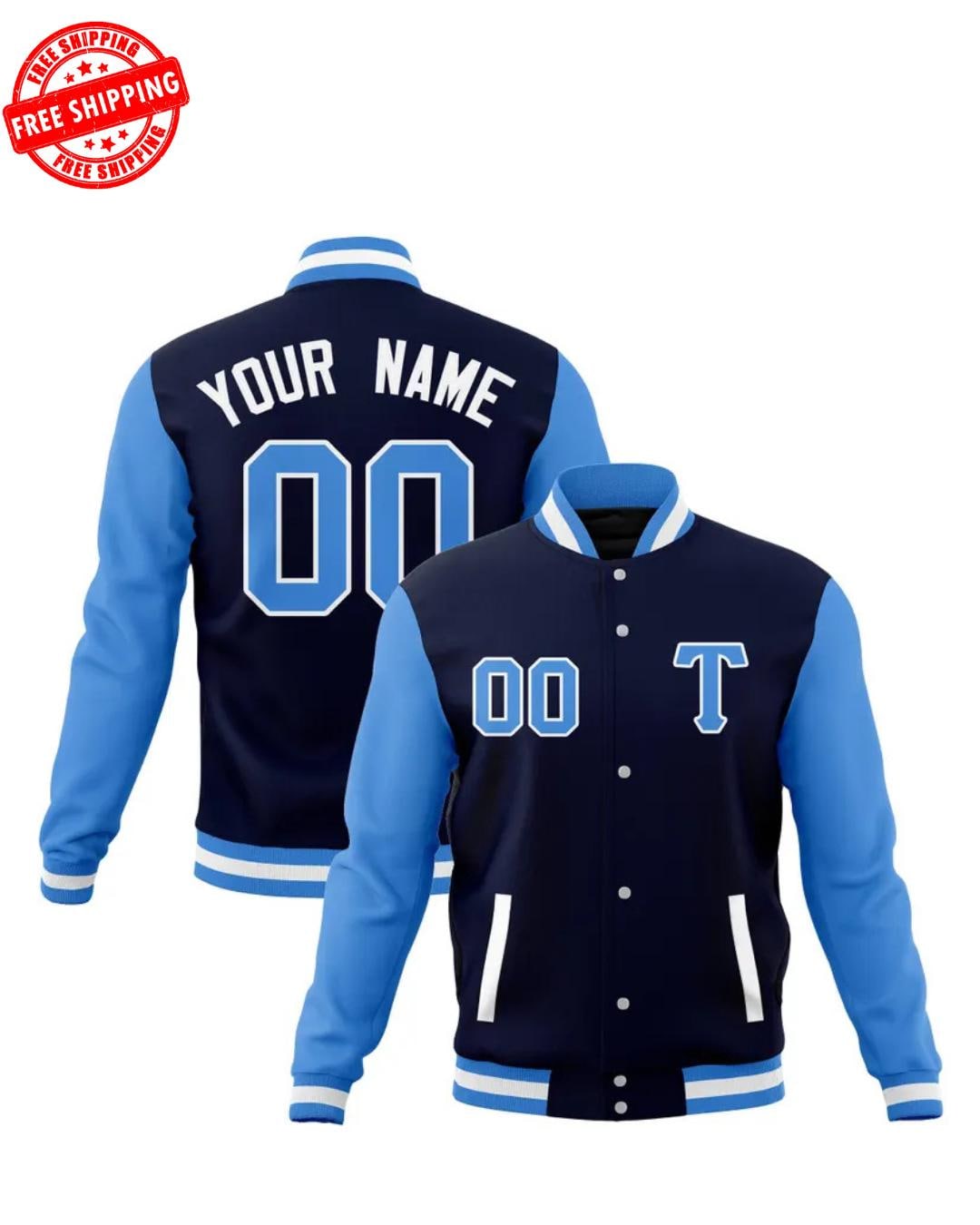 Active Personalized Varsity Jacket Custom Name and Number,s Stitched ...