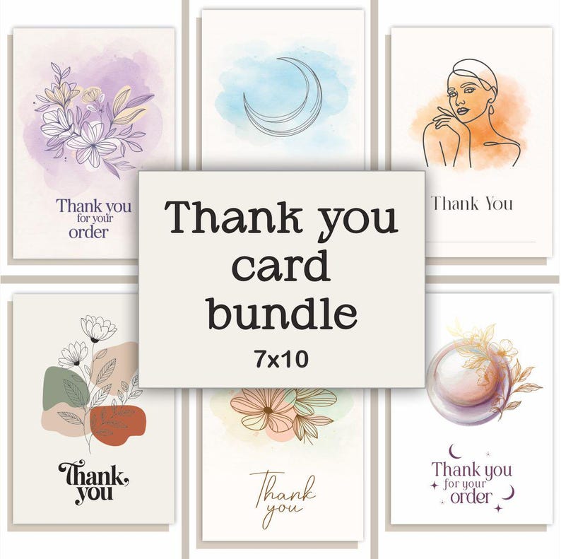 Editable Thank You Card Template, Small Business Packaging Insert ...