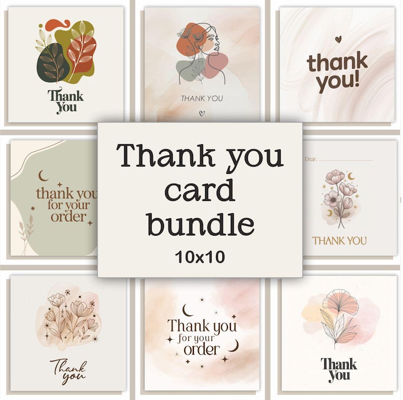 Editable Thank You Card Template, Small Business Packaging Insert ...