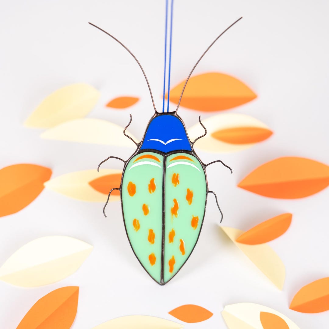 Bug Stained Glass Suncatcher: Insect Art Gifts for Coworkers, New Home ...