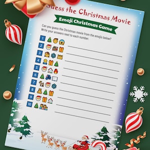 Emoji Christmas Game Printable | Guess the Christmas Movie | Fun ...