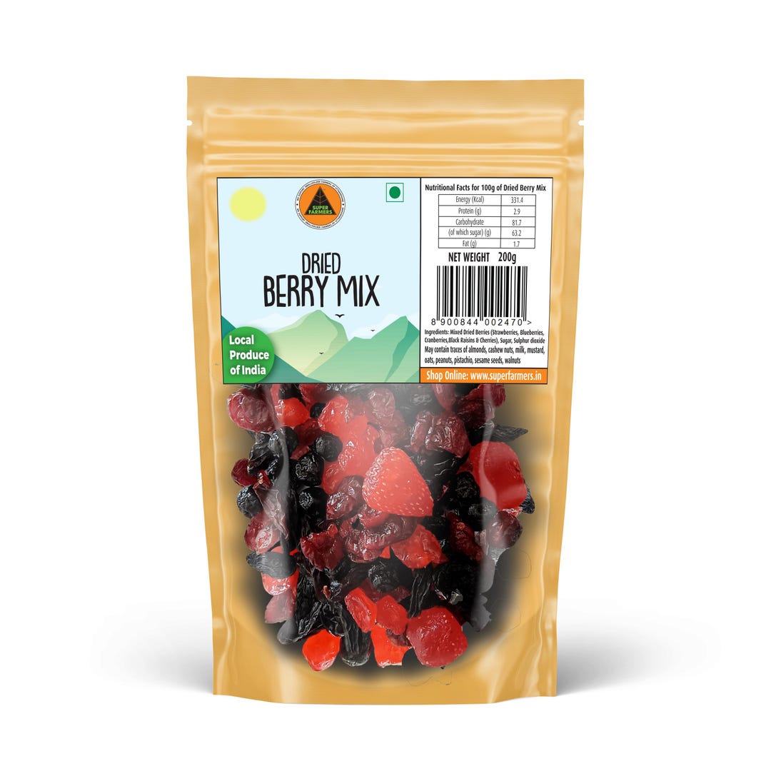 Premium Dried Berry Mix - Natural Assorted Dried Berries, Strawberry ...