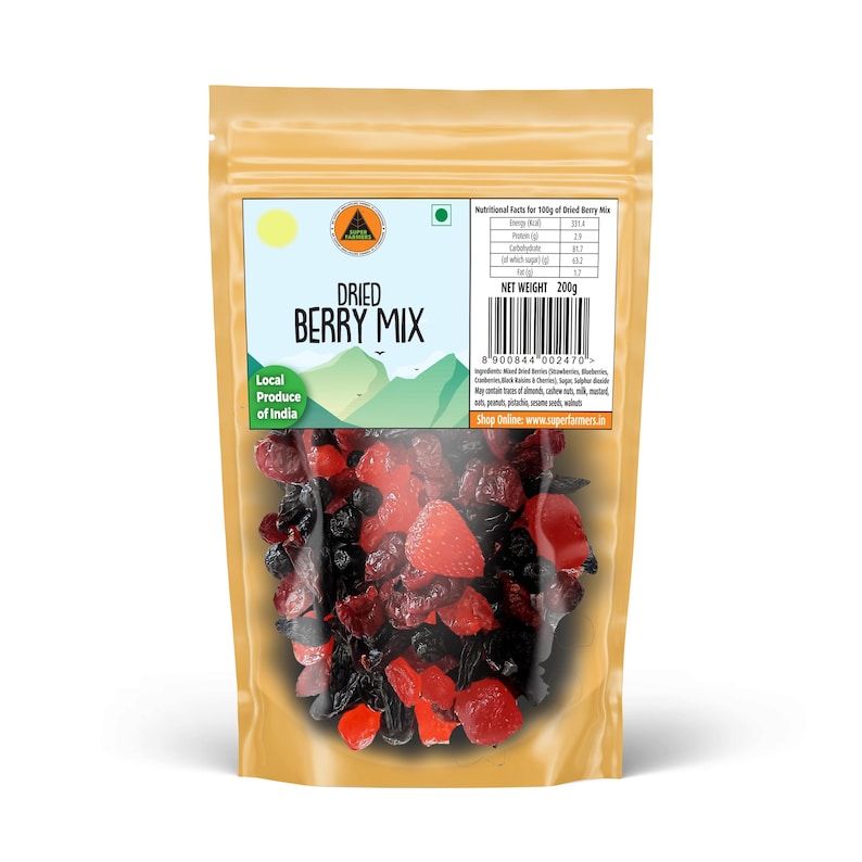 Premium Dried Berry Mix - Natural Assorted Dried Berries, Strawberry ...