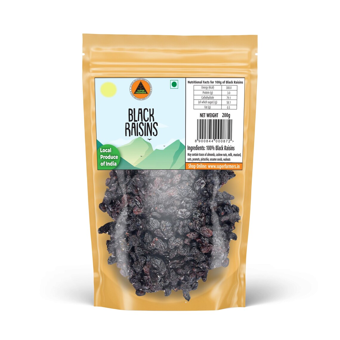 Premium Black Raisins | Natural Indian Dried Grapes | Small-batch ...