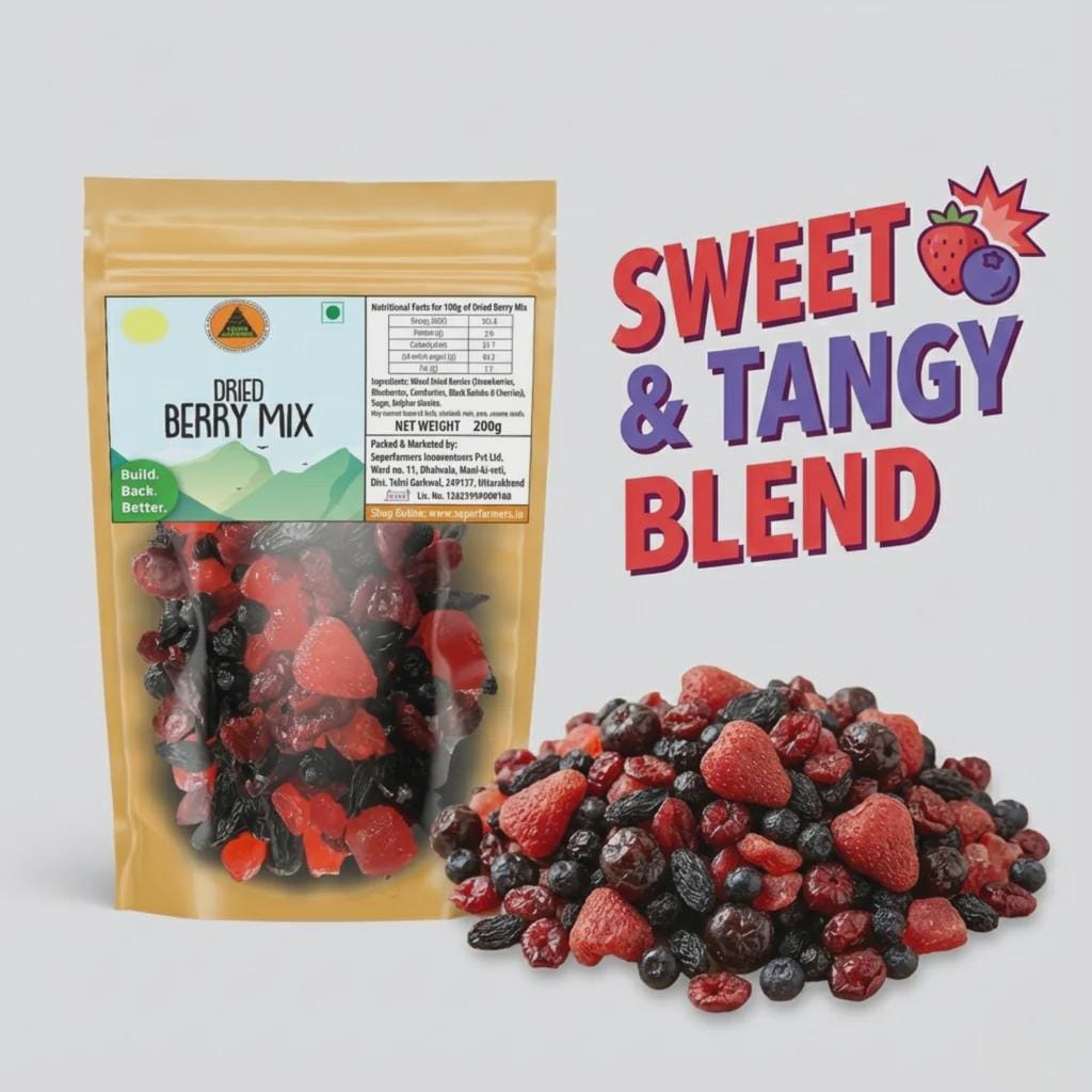 Premium Dried Berry Mix - Natural Assorted Dried Berries, Strawberry ...