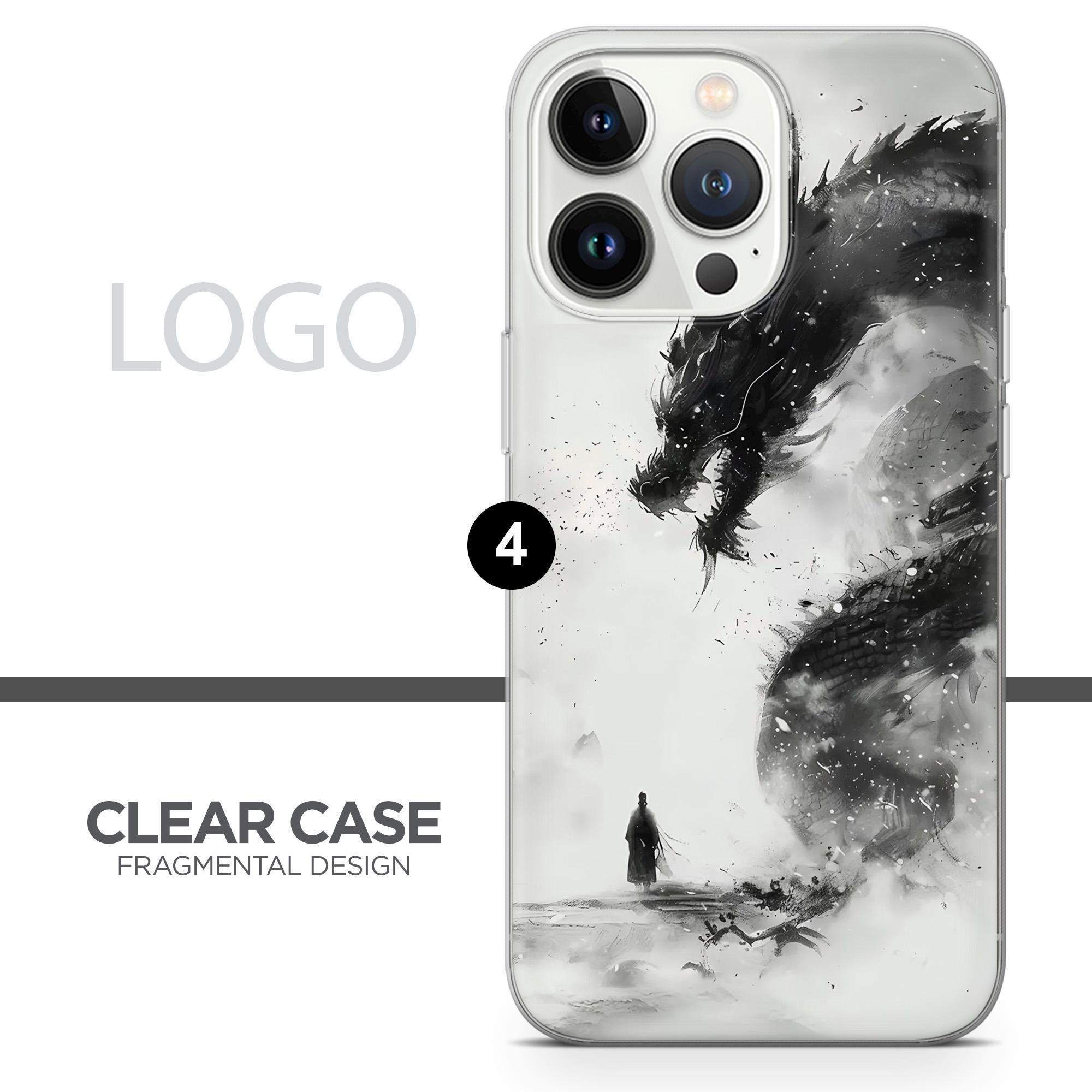Dragon Phone Case Minimal Dragon Art Fantasy Phone Cover iPhone 17, 17 ...