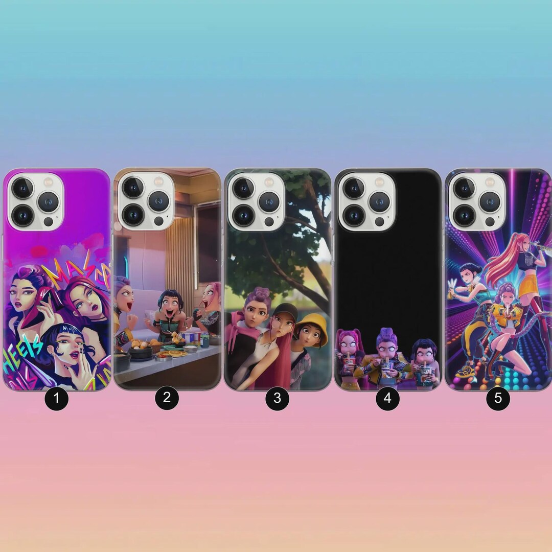 KPOP Demon Hunters Phone Case Anime Cover for iPhone 17 Air, 16, 15, 14 ...