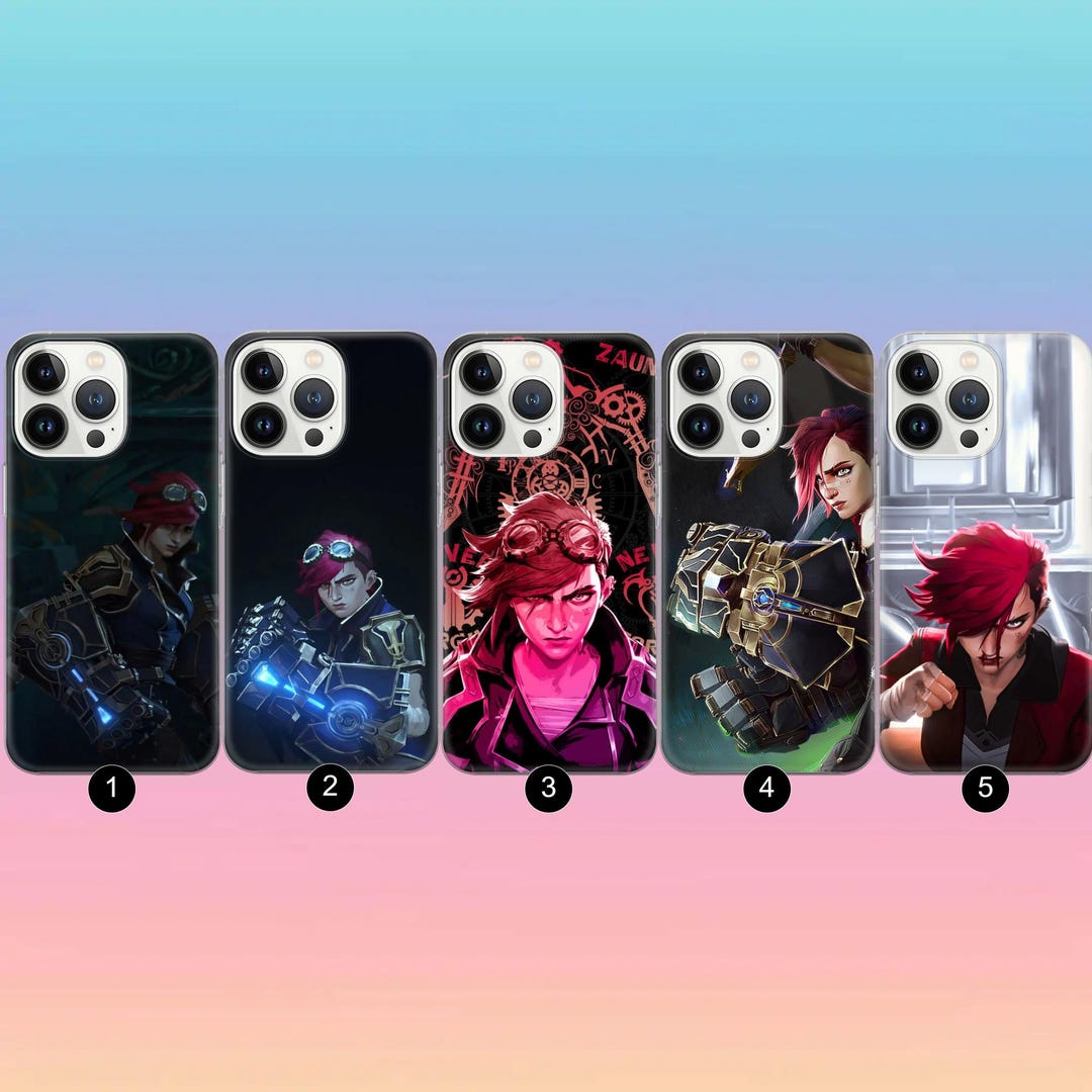 Arcane Vi Phone Case Aesthetic Anime Cover for iPhone 17 Air, 16, 15 ...