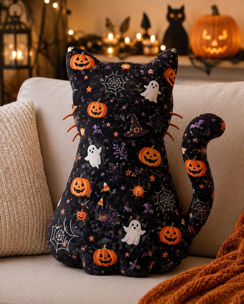 Cat Pillow Sewing Pattern PDF | Stuffed Cat Plush Pattern | A4 ...
