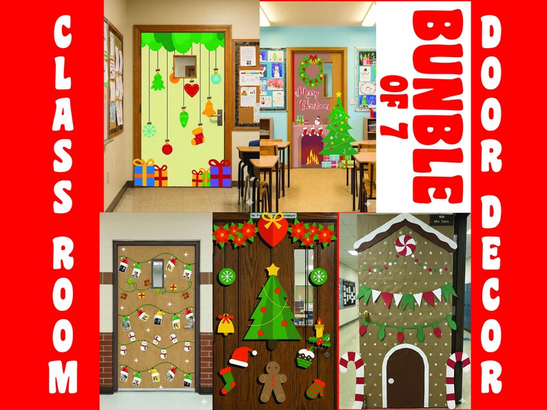 Christmas Classroom Door Decor Kit | Holiday Activity (PDF) - Etsy