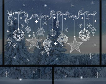 Christmas Window Chalk Art Template | DIY Decor (PDF) With Bonus - Etsy