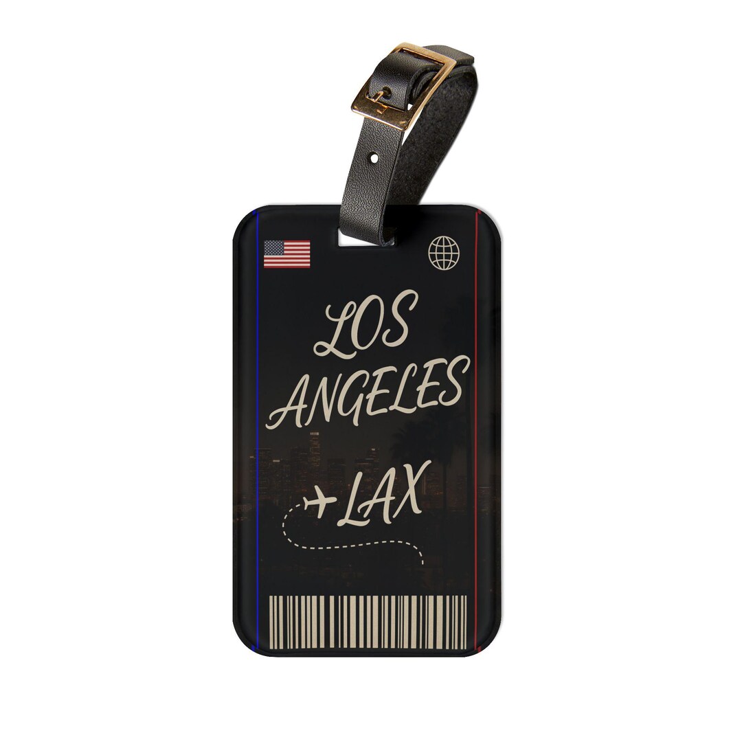 Los Angeles LAX Luggage Tag | Airport Boarding Pass Style - Etsy