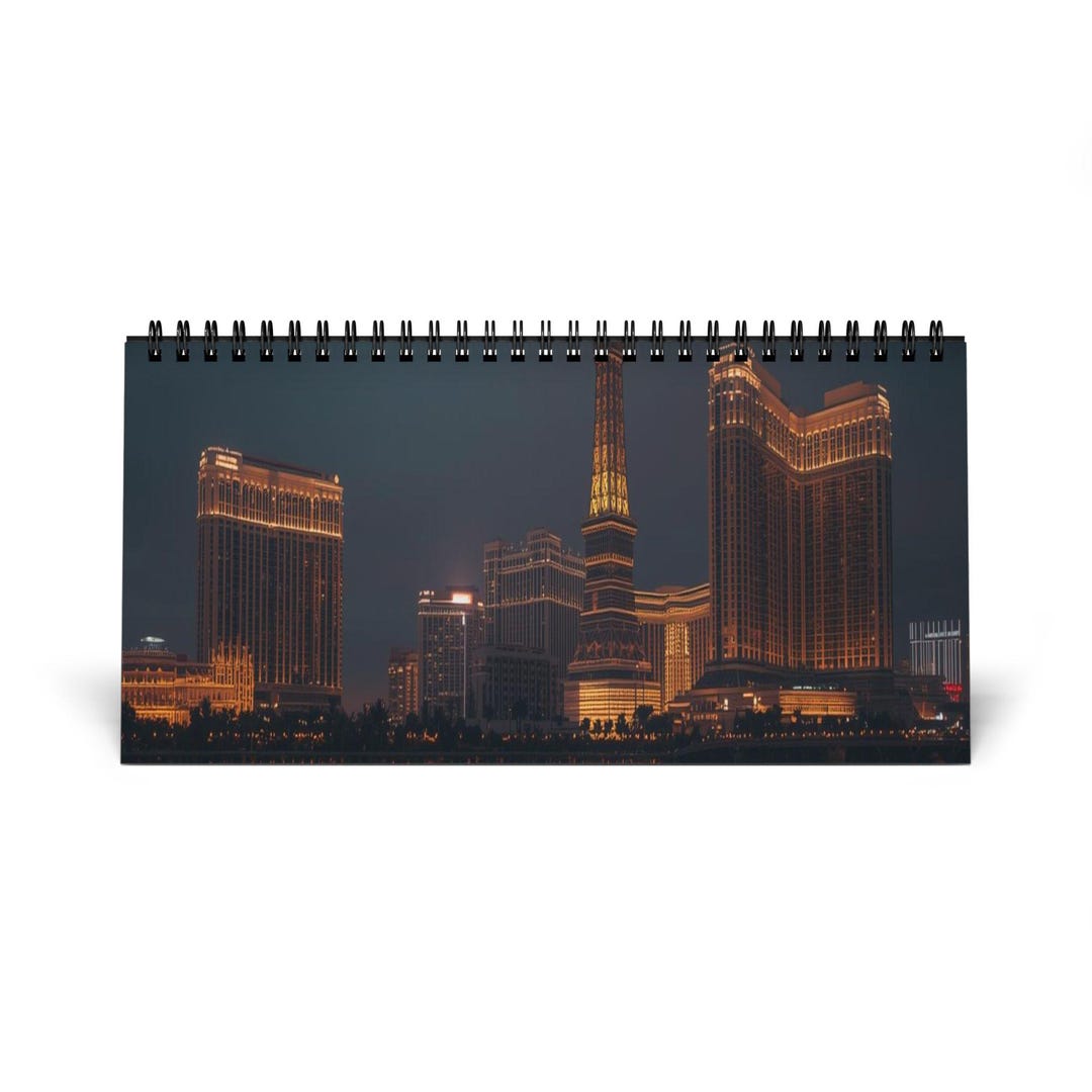 City Skyline Nightscape Desktop Calendar - Etsy