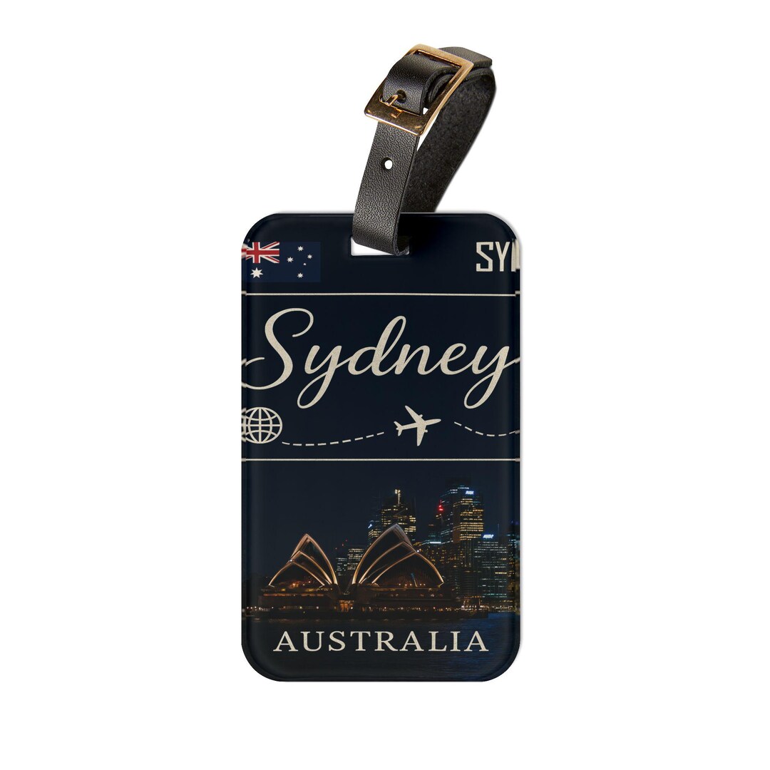Sydney Australia Luggage Tag | Travel Skyline Bag Tag - Etsy