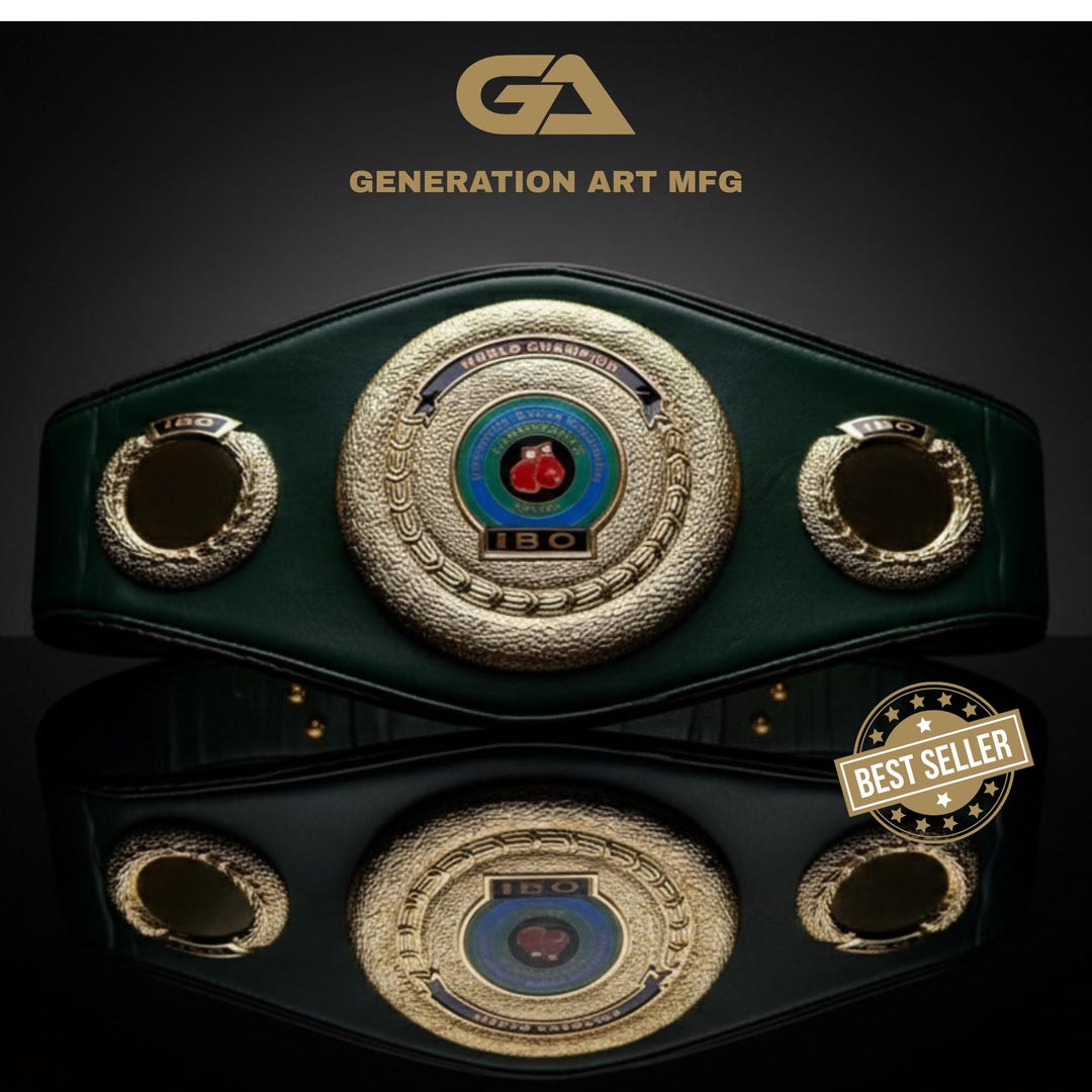 IBO World Championship Replica Boxing Belt - Gold & Green Title - Etsy