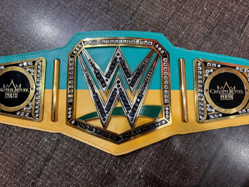 Perth 2025 Commemorative Championship Belt - Handcrafted Gold Dual ...