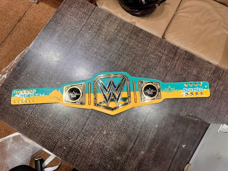 Perth 2025 Commemorative Championship Belt - Handcrafted Gold Dual ...