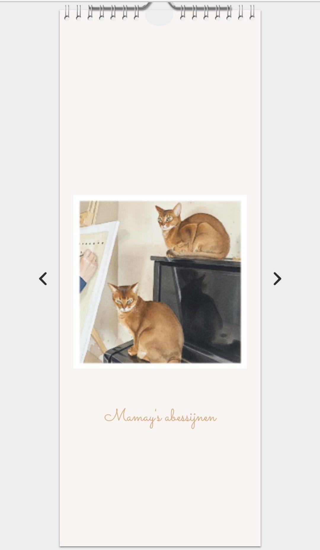 Abyssinian Birthday Calendar - Etsy