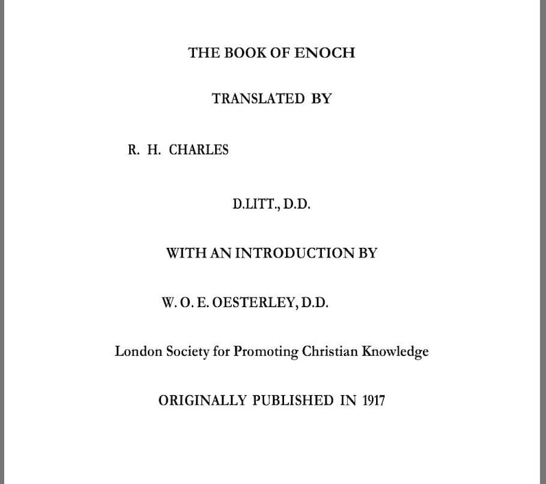 The Book of Enoch – Ancient Religious Text | Public Domain Ebook PDF ...