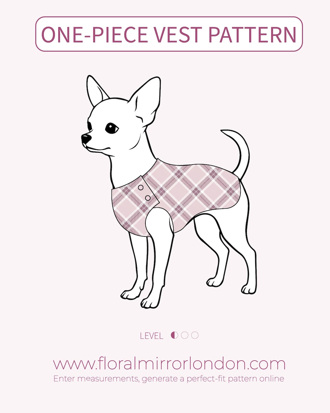 One-piece Dog Vest Sewing Pattern | Beginner DIY Pet Clothes (PDF ...