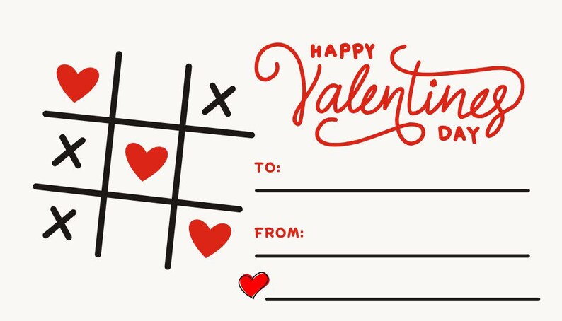 Valentine’s Day Printable Card – Romantic Love Card With to & From ...