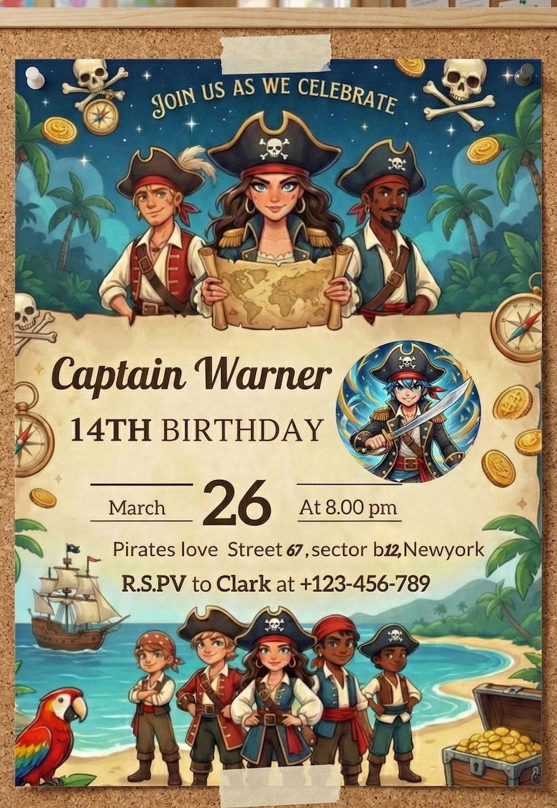 K-pop Demon Hunters Birthday Invitation | Editable Canva Template ...