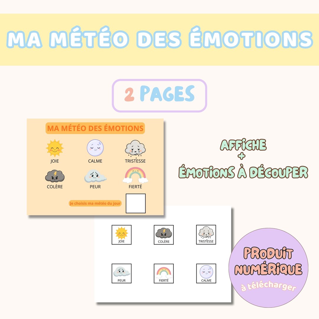 A Printable "emotions Weather Chart" for a Daily Ritual and Educational ...