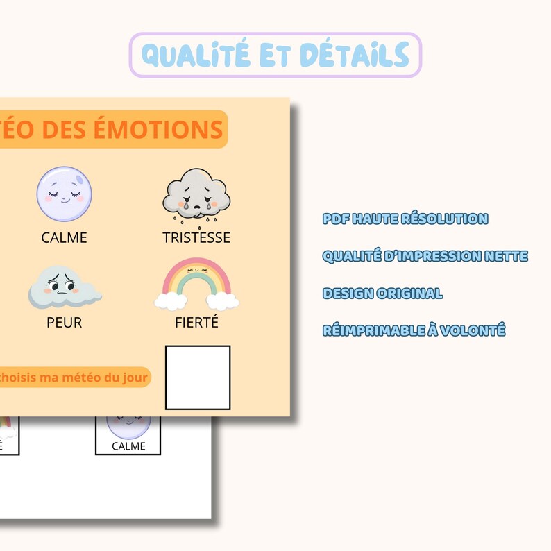 A Printable "emotions Weather Chart" for a Daily Ritual and Educational ...