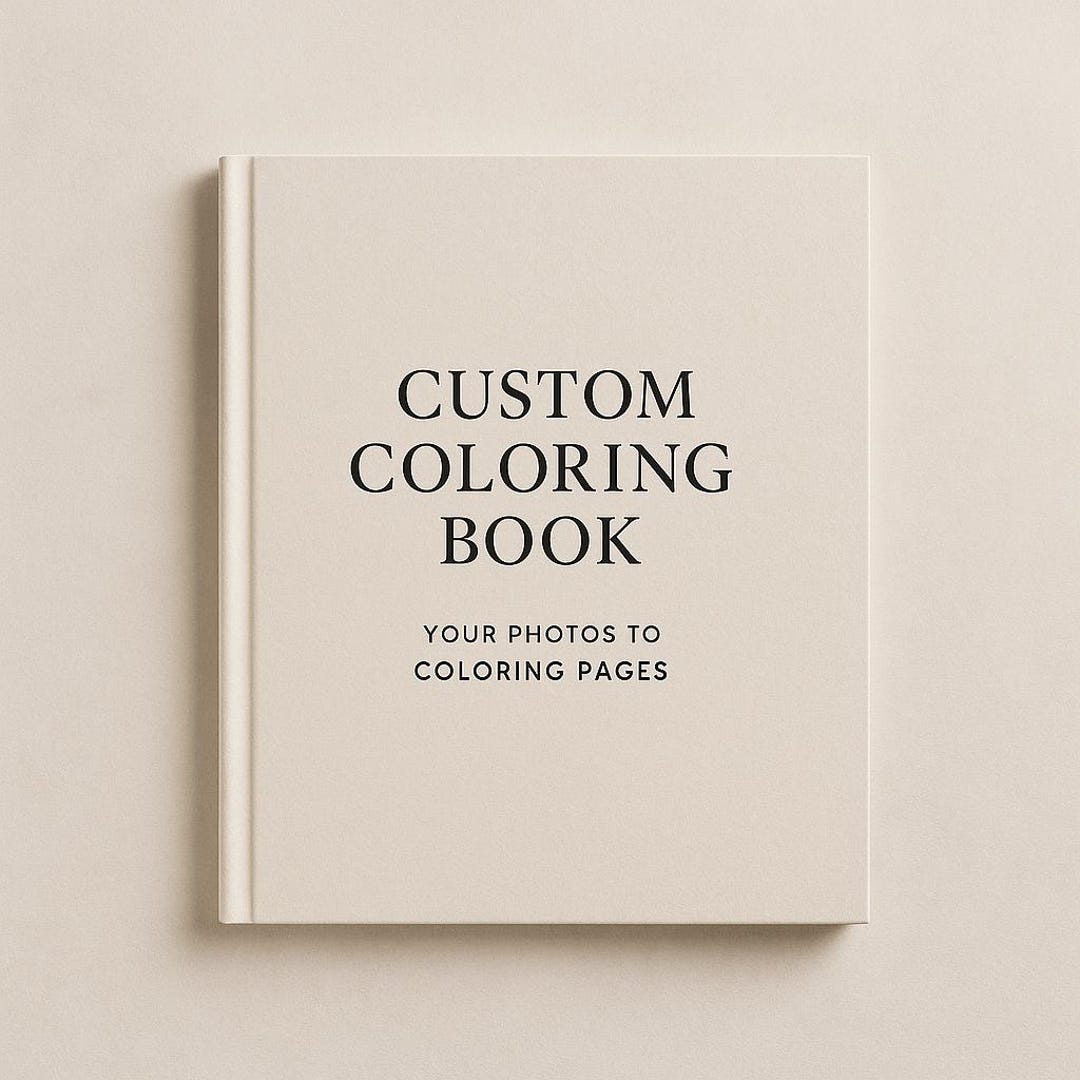Custom Coloring Book From Your Photos | Personalized Coloring Pages ...
